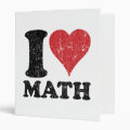 I Love (Heart) Math Customizable School Binder | Zazzle