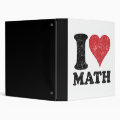 I Love (Heart) Math Customizable School Binder | Zazzle