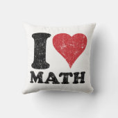 I Love (Heart) Math Throw Pillow | Zazzle