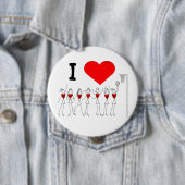 I Love Heart Netball Pinback Button | Zazzle