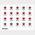 I love -heart soup classic round sticker | Zazzle