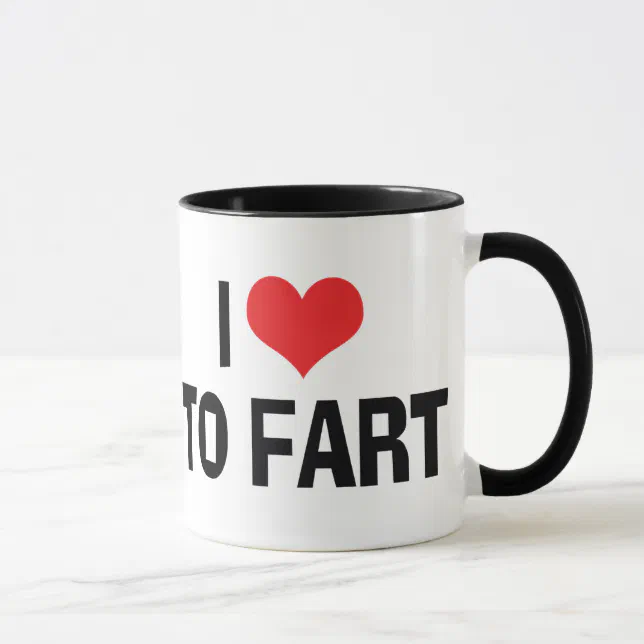 I Love Heart To Fart - Funny Fart Humor Mug | Zazzle