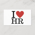 I ️ Love HR - HR Department/Staff - Business Card | Zazzle
