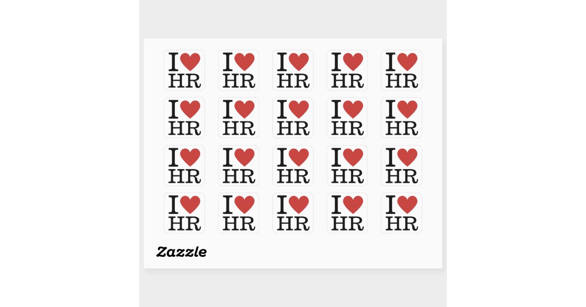 I ️ Love HR - HR Department STICKERS | Zazzle