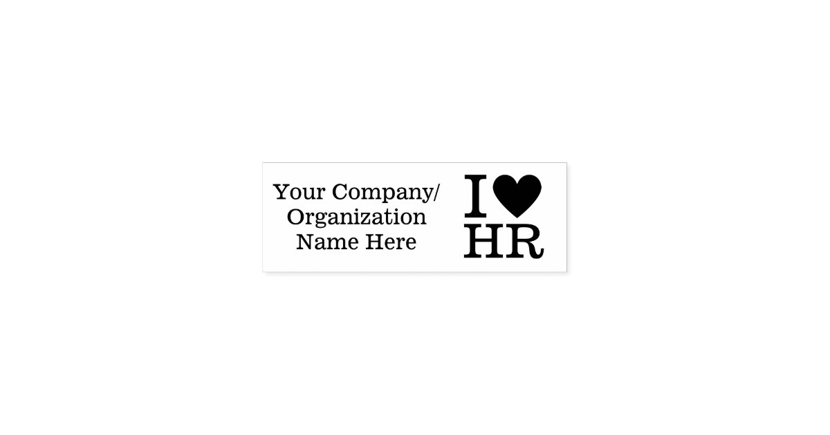 I ️ Love HR (HR Dept.) Self-inking Stamp | Zazzle