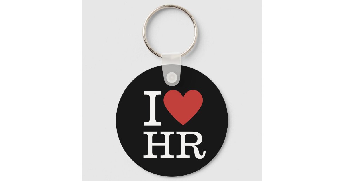 I ️ Love HR Keychain, Human Resources Department Keychain | Zazzle