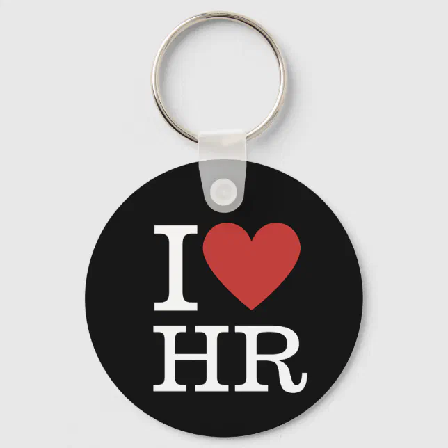I ️ Love HR Keychain, Human Resources Department Keychain | Zazzle