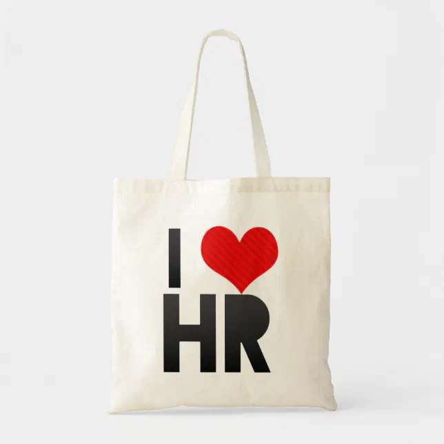 I Love HR Tote Bag | Zazzle