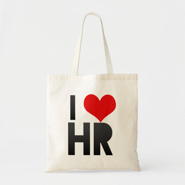 I Love HR Tote Bag | Zazzle