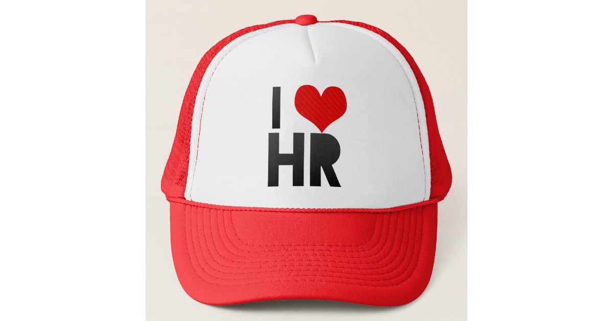 I Love HR Trucker Hat | Zazzle