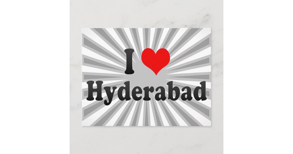 I Love Hyderabad, India Postcard | Zazzle