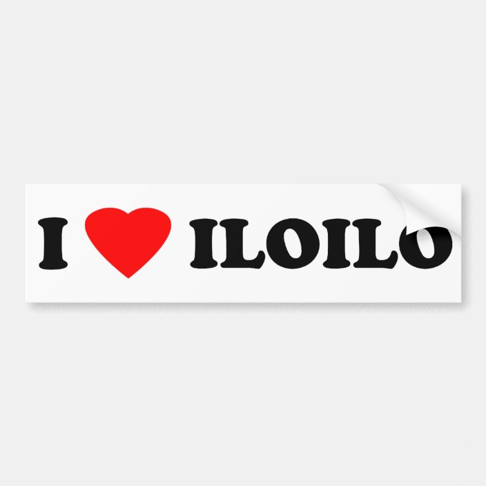 I Love Iloilo Bumper Sticker | Zazzle.com