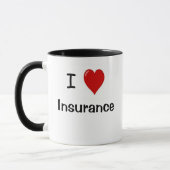 I Love Insurance - I Heart Insurance Mug | Zazzle