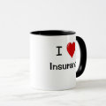 I Love Insurance - I Heart Insurance Mug | Zazzle