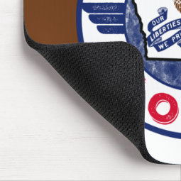 I Love Iowa Retro Stripes State Map and Flag Mouse Pad | Zazzle