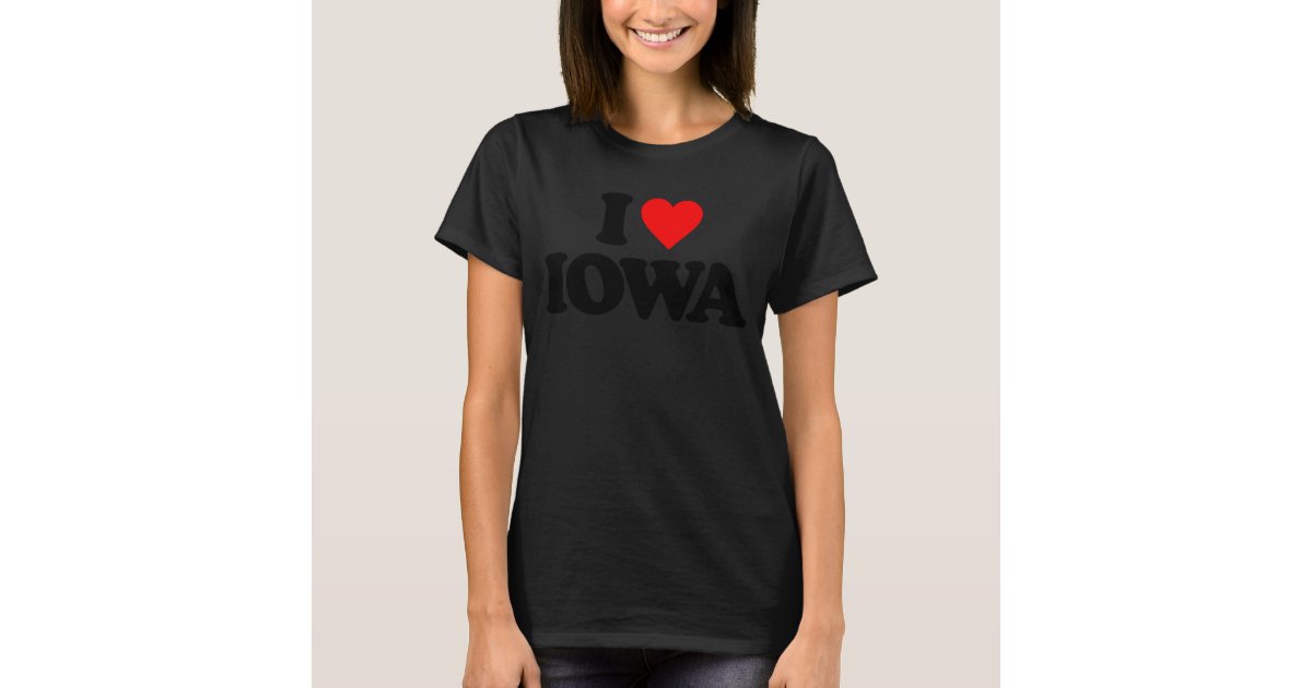 I LOVE IOWA T-Shirt | Zazzle