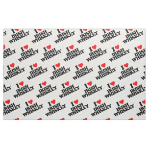 I LOVE WHISKEY FABRIC | Zazzle