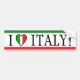 I Love Italy! Heart Flag Bumper Sticker | Zazzle