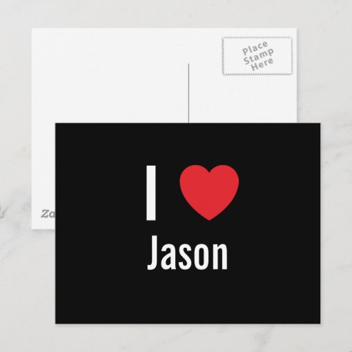 I love Jason Postcard | Zazzle