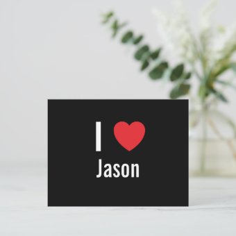 I love Jason Postcard | Zazzle