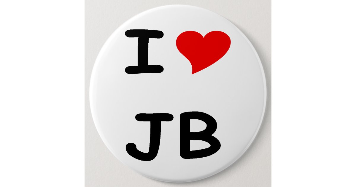I Love Jb Button Zazzle