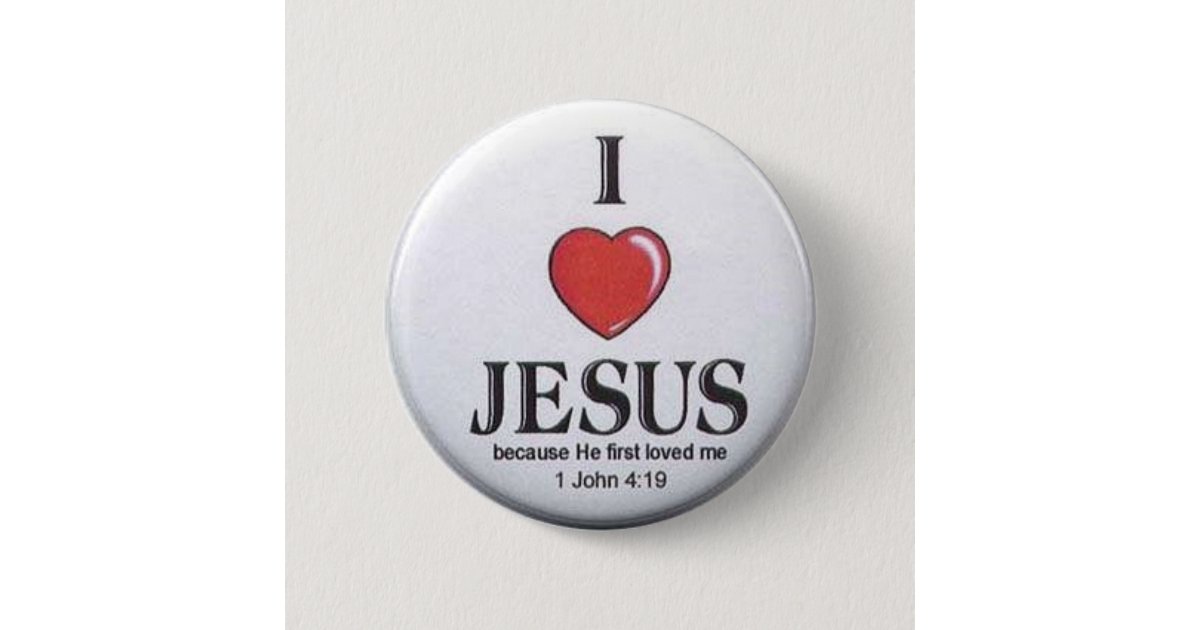 I Love Jesus Buttons | Zazzle