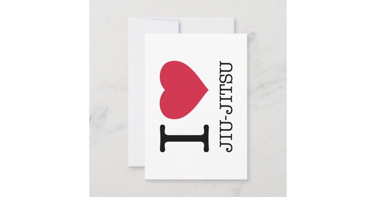 I LOVE JIU JITSU INVITATION | Zazzle