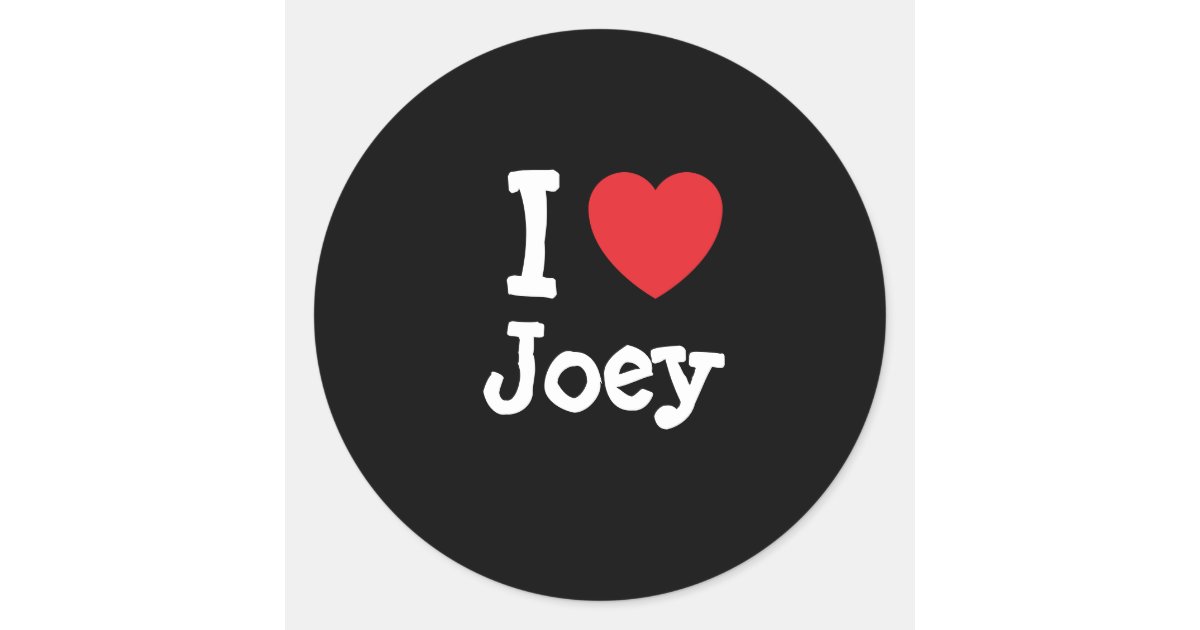 I love Joey heart T-Shirt Classic Round Sticker | Zazzle