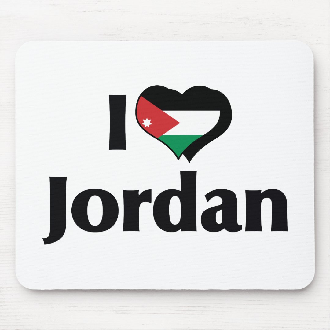I Love Jordan Flag Mouse Pad | Zazzle