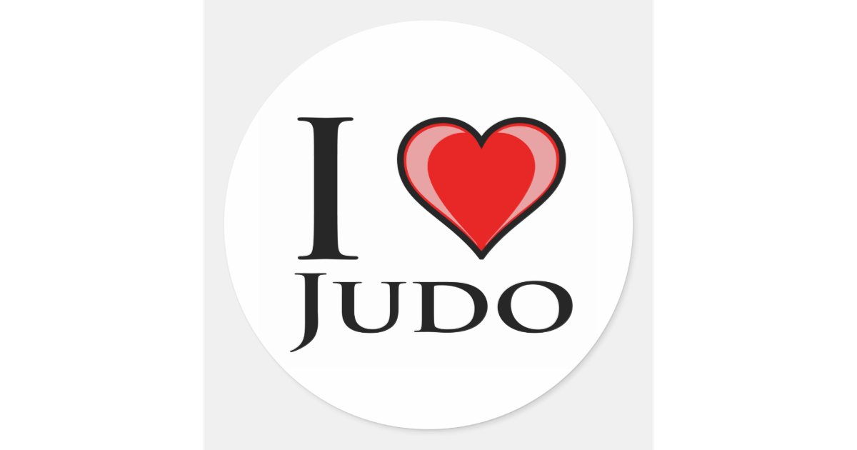 I Love Judo Classic Round Sticker | Zazzle