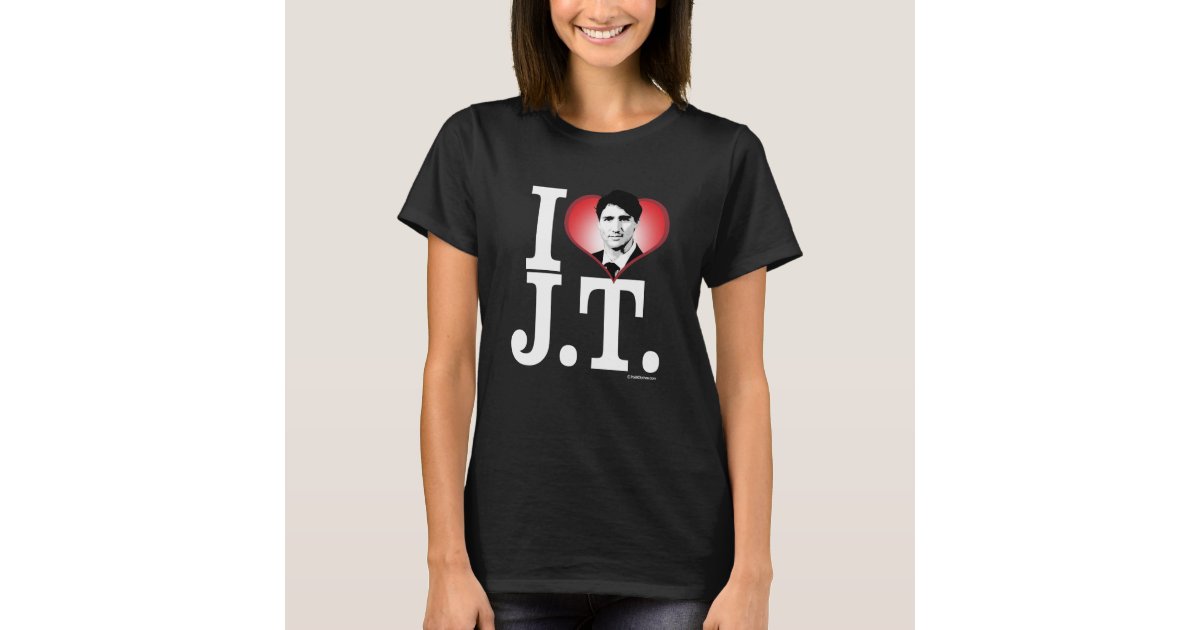 I Love Justin Trudeau T-Shirt | Zazzle
