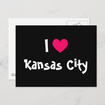 I Love Kansas City Postcard | Zazzle