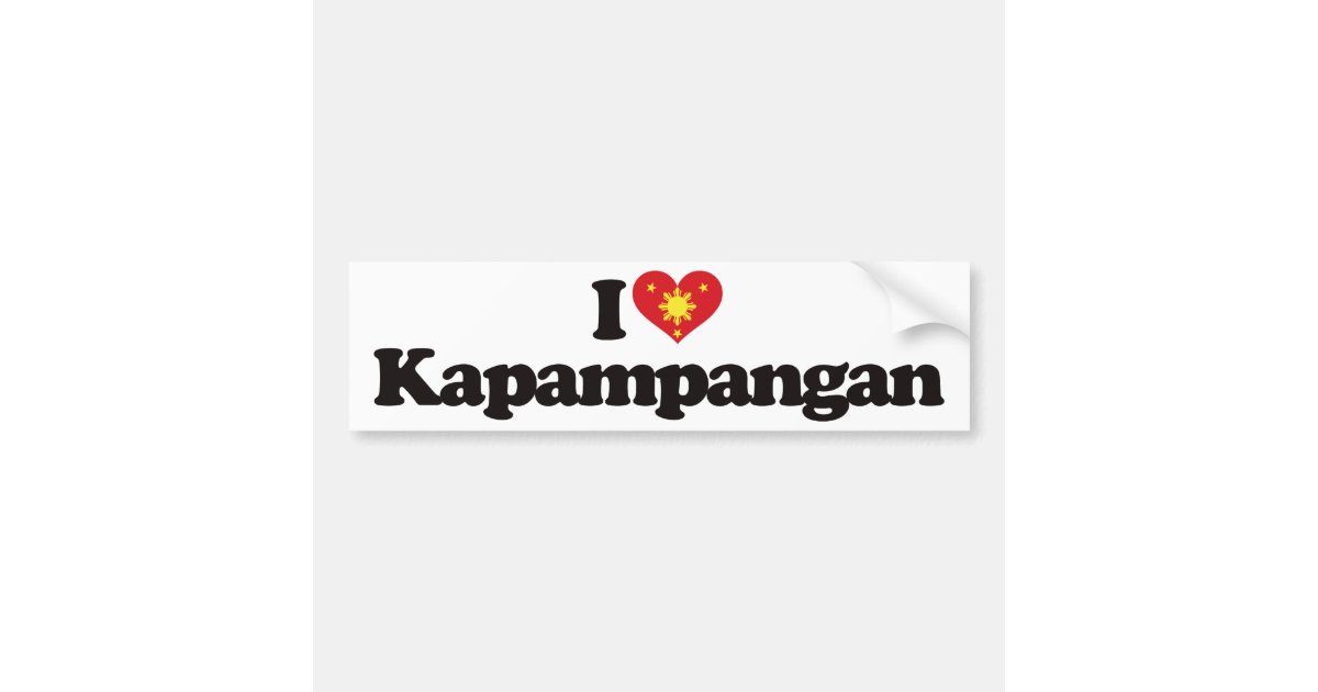 I Love Kapampangan Bumper Sticker | Zazzle