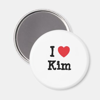 I love Kim heart T-Shirt Magnet | Zazzle