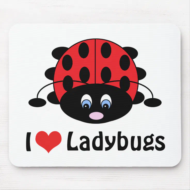 I Love Ladybugs Mousepad | Zazzle