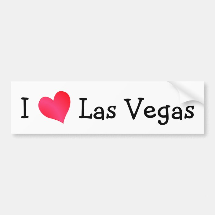 I Love Las Vegas Bumper Sticker | Zazzle.com