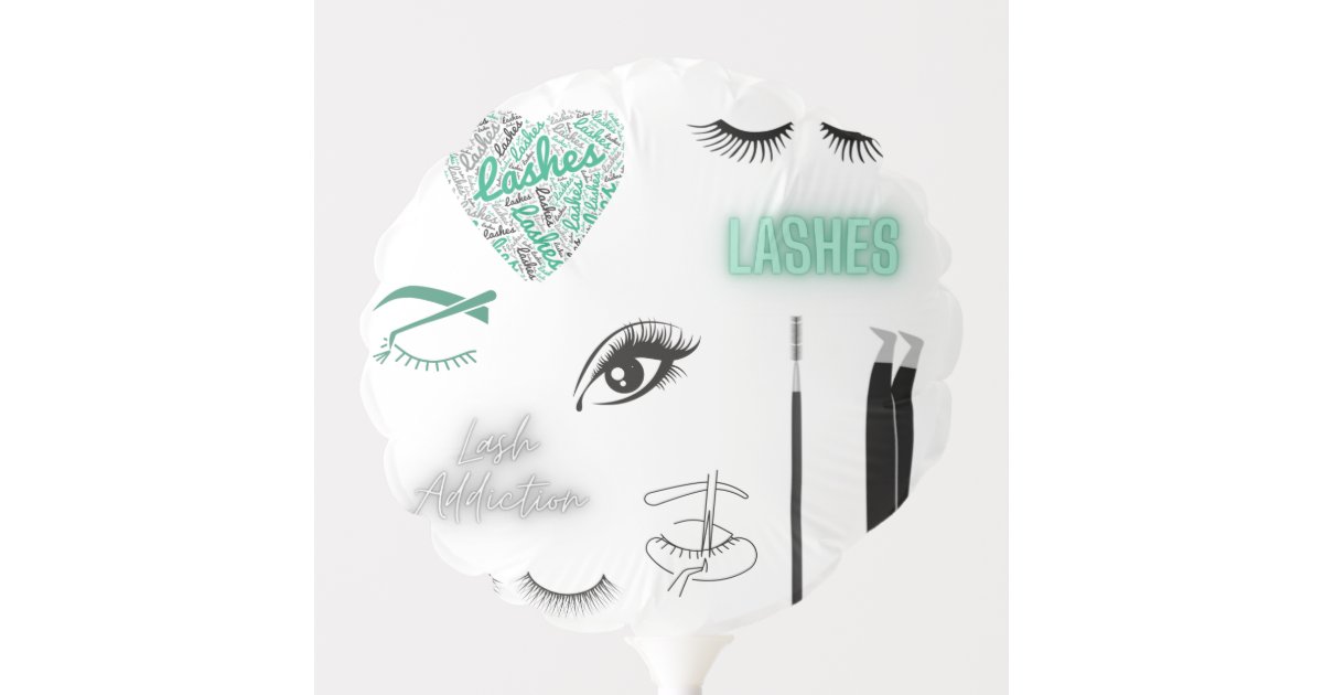 I love lashes balloon | Zazzle
