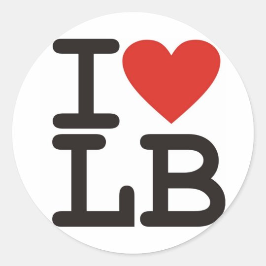 I Love LB Sticker | Zazzle.com