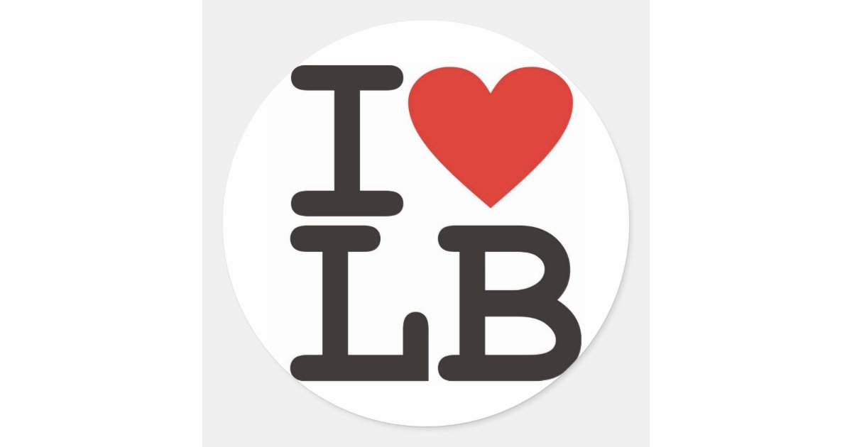 I Love LB Sticker | Zazzle