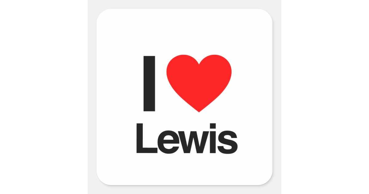 i love lewis.ai square sticker | Zazzle