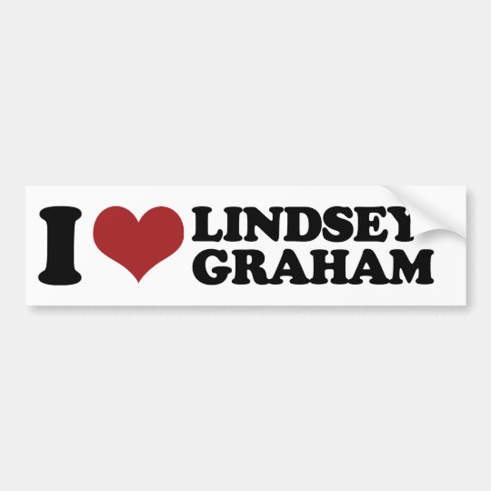 I Love Lindsey Graham Bumper -.png Bumper Sticker | Zazzle.com