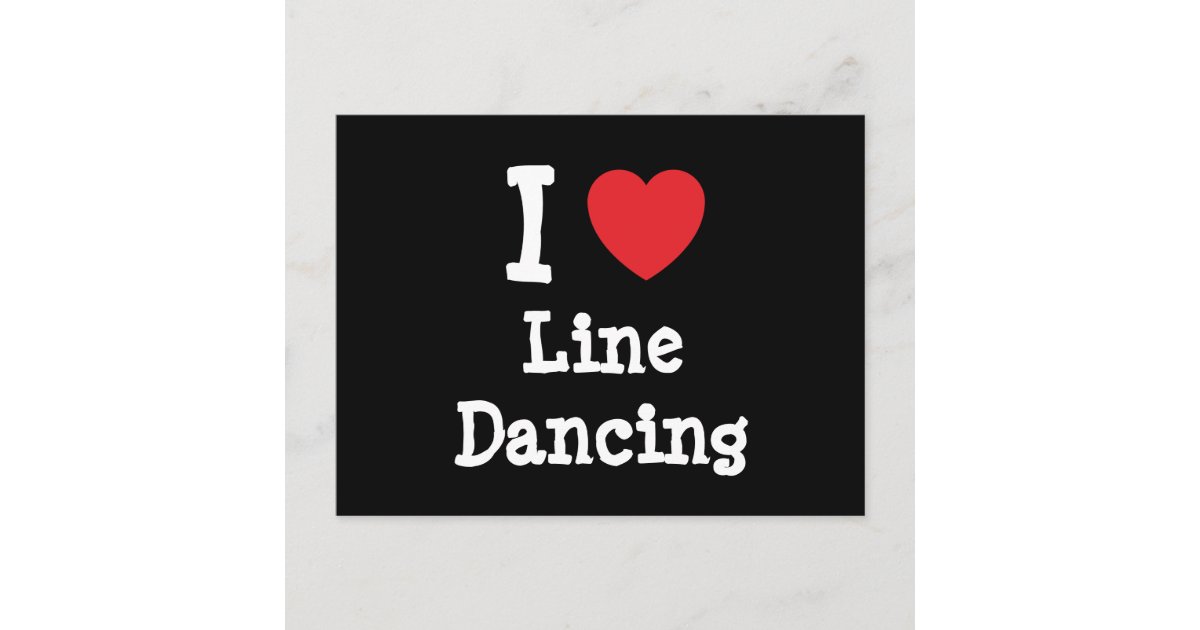 I love Line Dancing heart custom personalized Postcard | Zazzle
