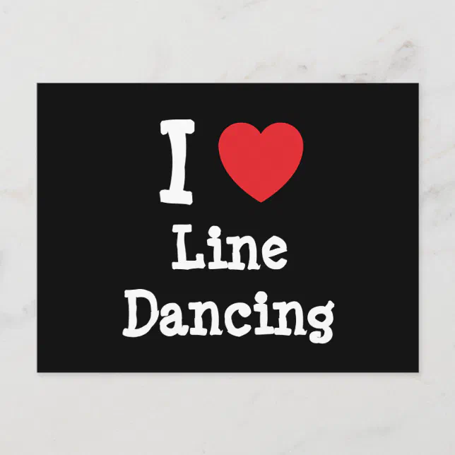 I love Line Dancing heart custom personalized Postcard | Zazzle
