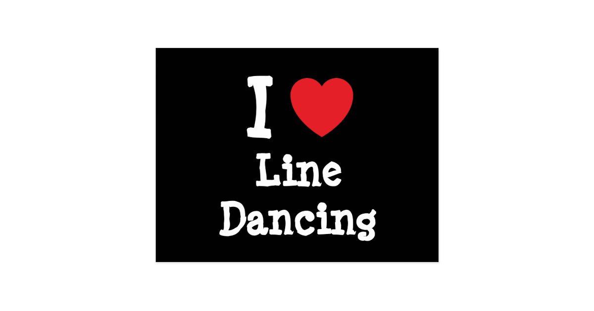 I love Line Dancing heart custom personalized Postcard | Zazzle.com