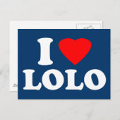 I Love Lolo Postcard | Zazzle