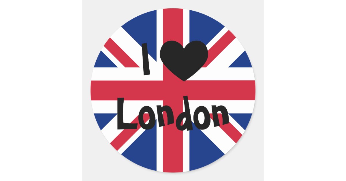 I Love London Classic Round Sticker | Zazzle