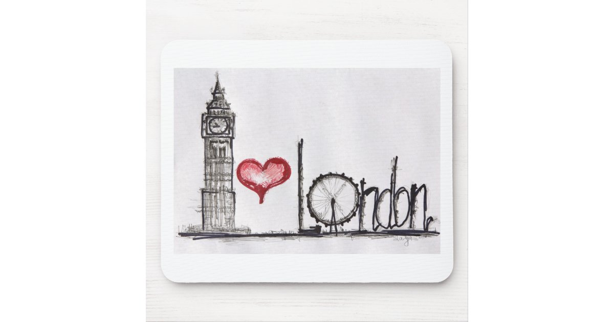 I love London Mouse Pad | Zazzle