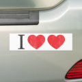 I Love Love Bumper Sticker | Zazzle