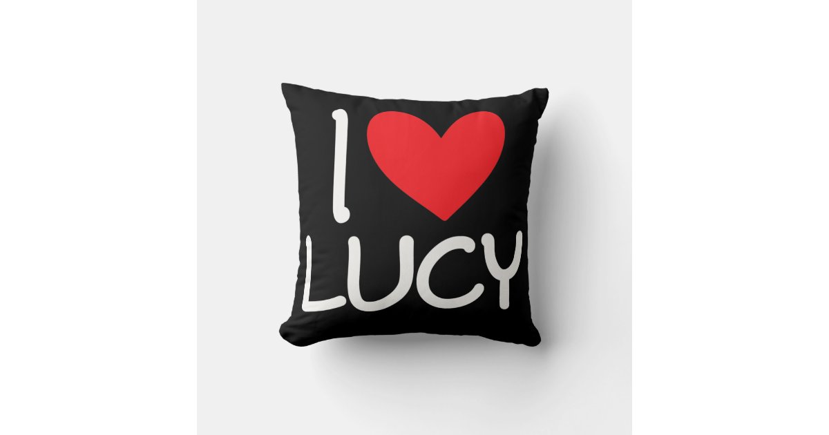 I Love Lucy Name Personalized Men Guy BFF Friend Throw Pillow | Zazzle