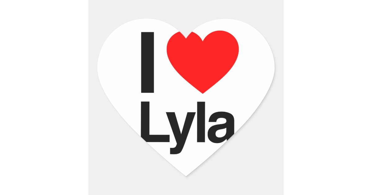 i love lyla heart sticker | Zazzle